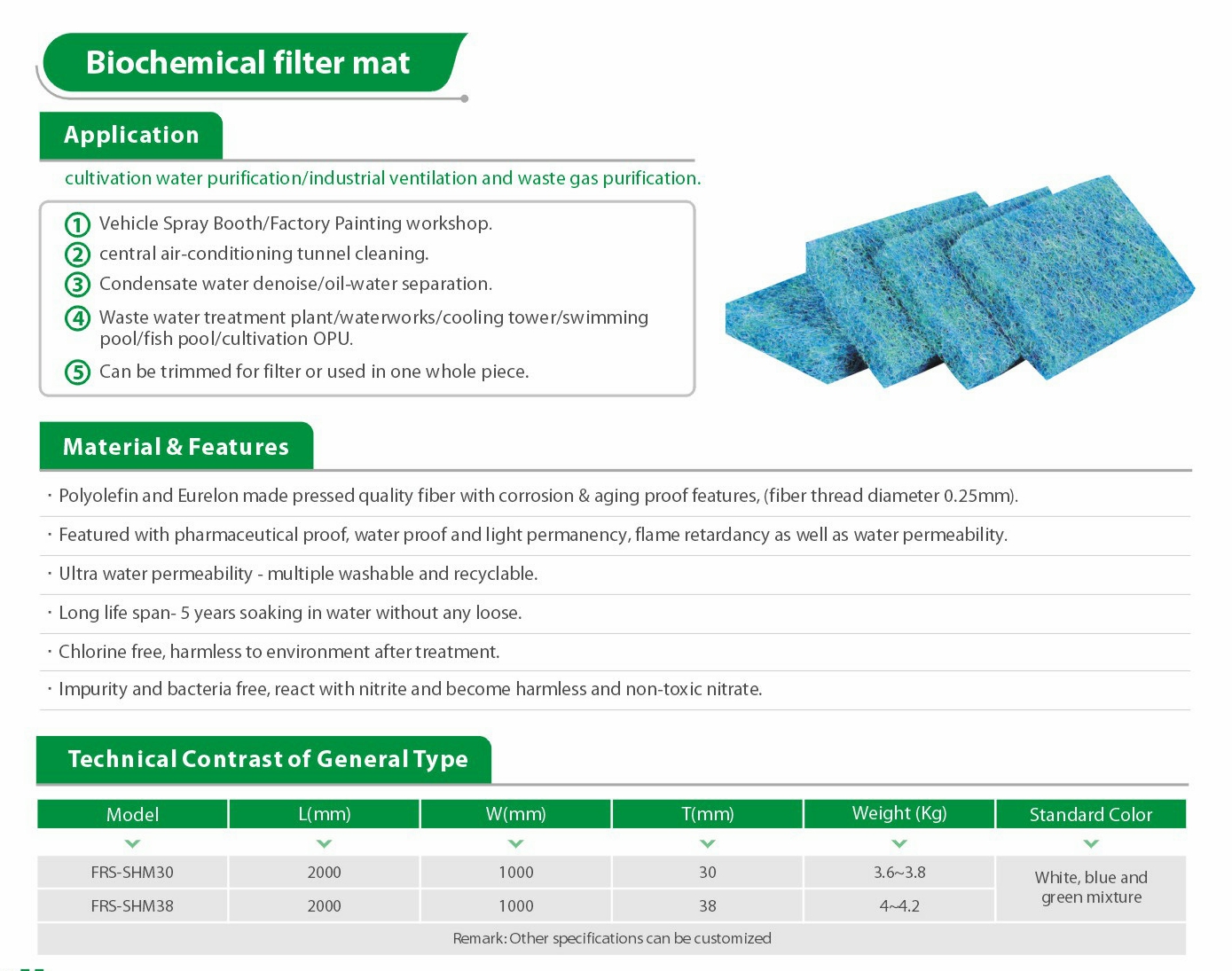 Biochemical Filter Mat , Coconut Filter Mat from China manufacturer ...